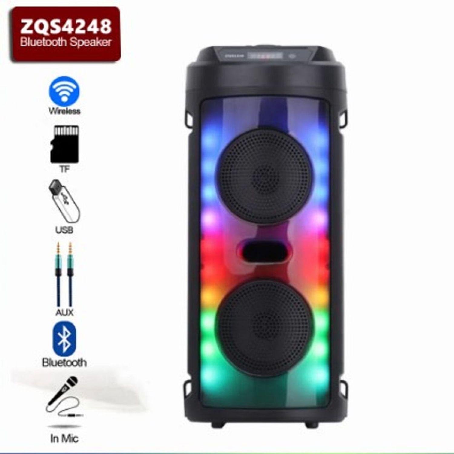 Parlante Inalámbrico Zqs-4248 Con Luces Led De Colores I Oechsle - Oechsle