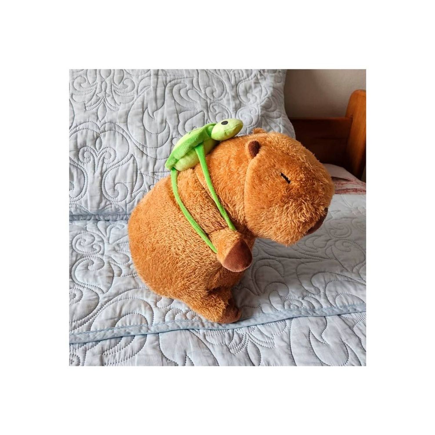 Peluche Capibara con Mochila de Tortuga 30cm I Oechsle - Oechsle