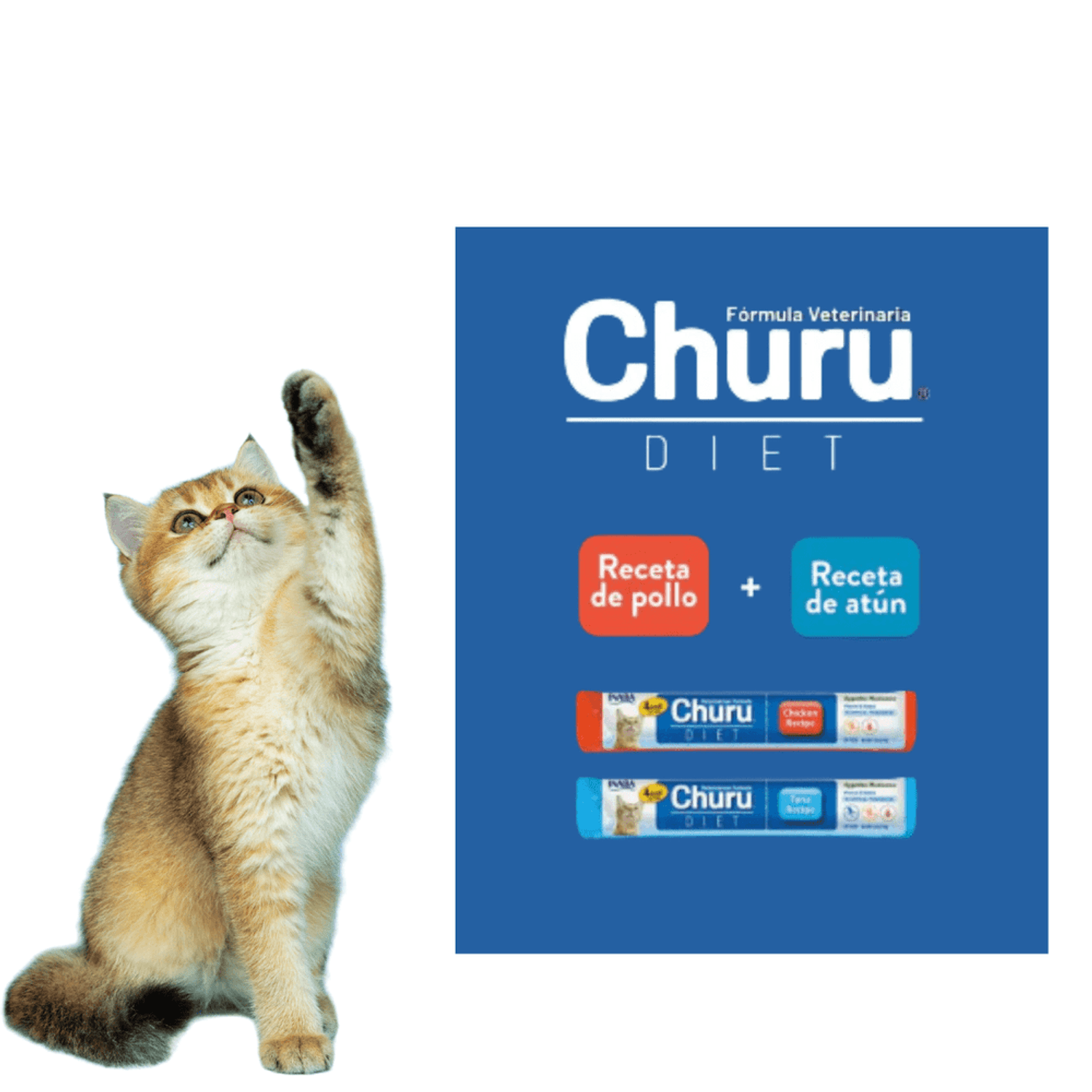 Snack para Gatos Churu Vet Diet Atún y Pollo x50 - Oechsle