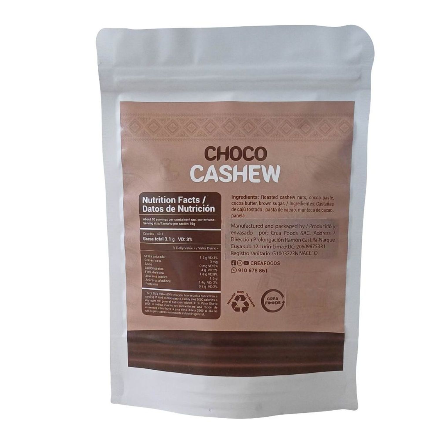 Chococashew Crea foods Doypack 100g I Oechsle - Oechsle