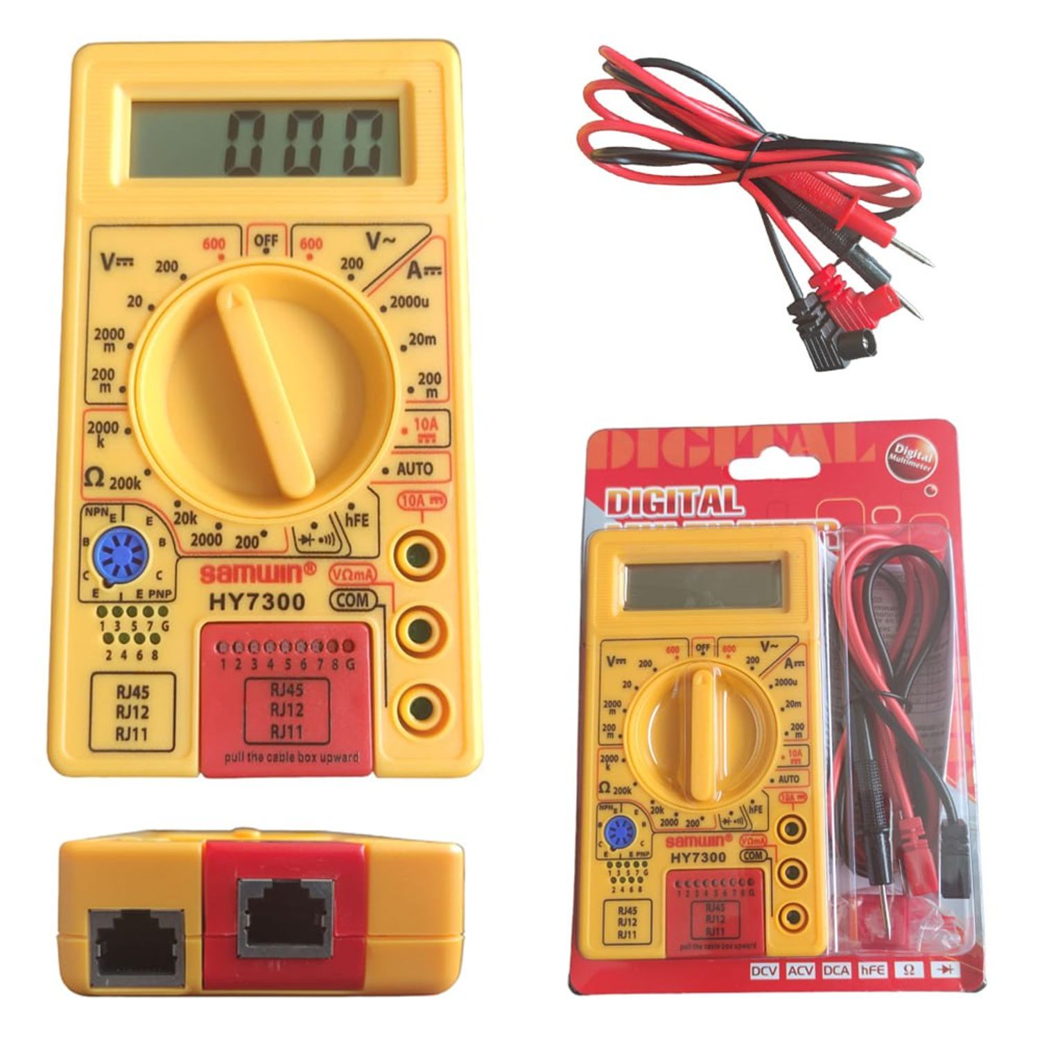 Multimetro Digital de Bolsillo con Lan Tester Probador RJ45 SAMWIN I ...
