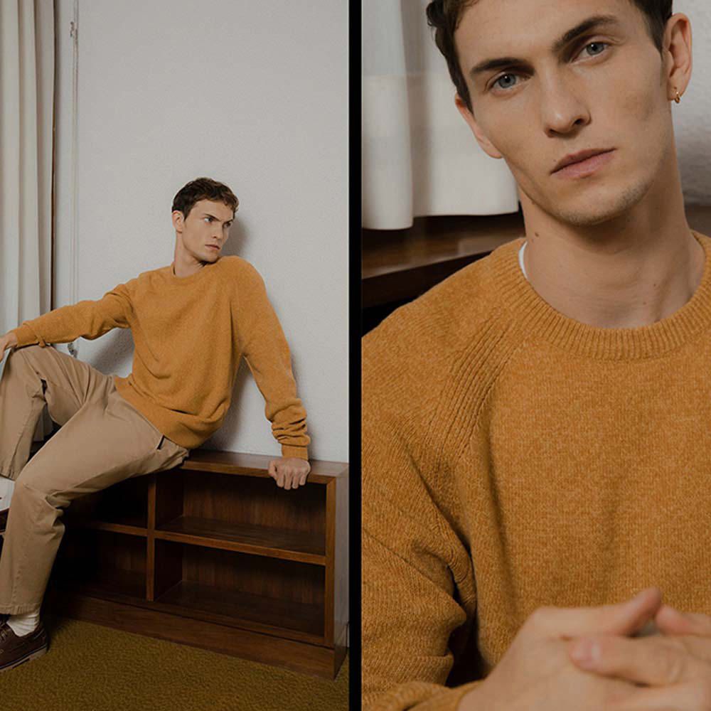 Chompa Sfera Hombre Redondo Ac Mostaza | Oechsle.pe - Oechsle