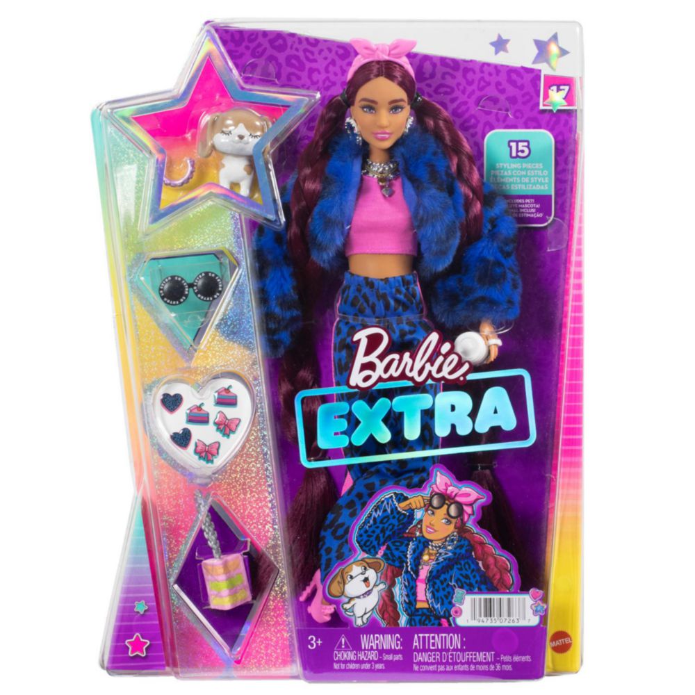 Muñeca Barbie Extra Animal Print Azul | Oechsle.pe - Oechsle