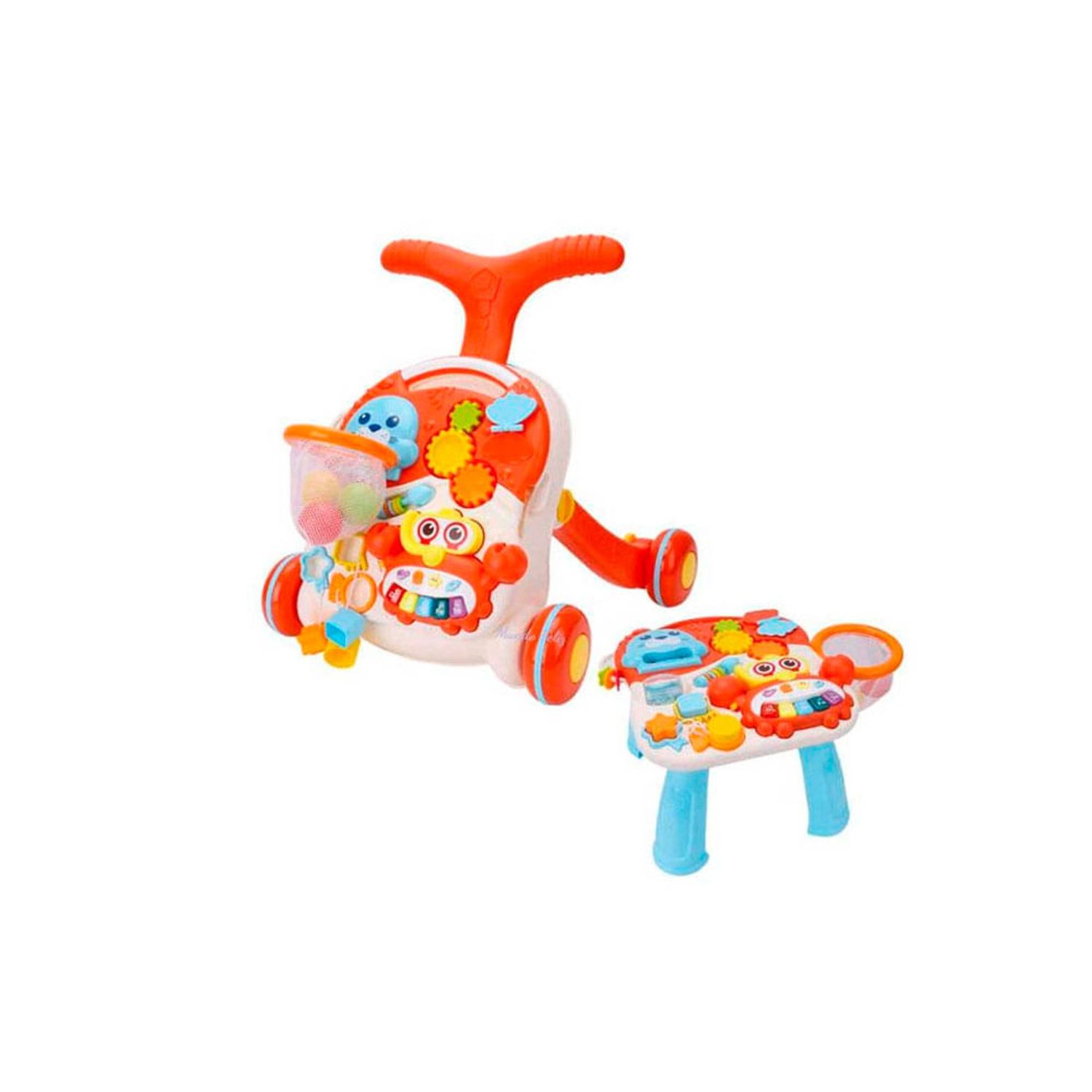 Andador Y Mesa Activa Para Bebés Walker Table 2 En 1 Naranja | Oechsle ...