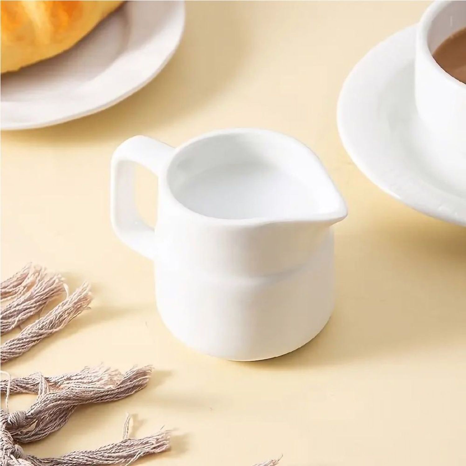 Cremera Lechera Blanca de Loza 150ml - Oechsle