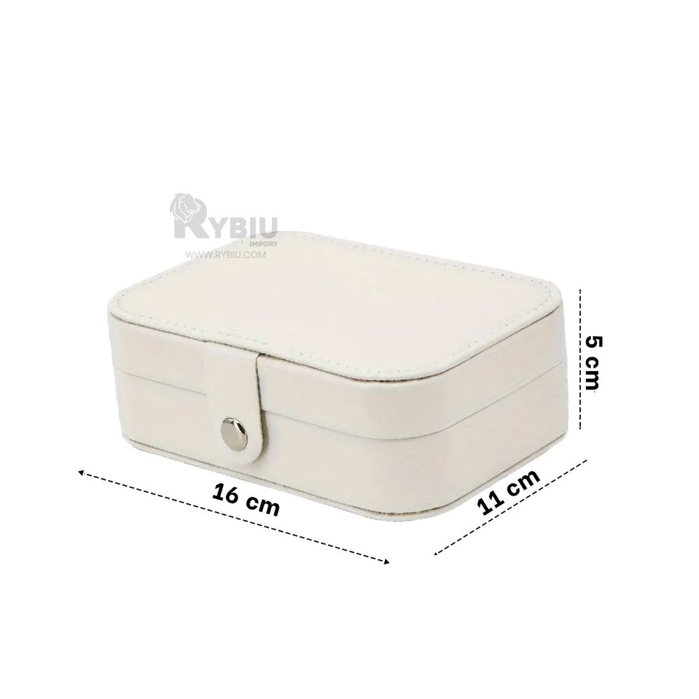 Joyero Organizador Medida 16x11x5 cm de Color Blanco - Oechsle