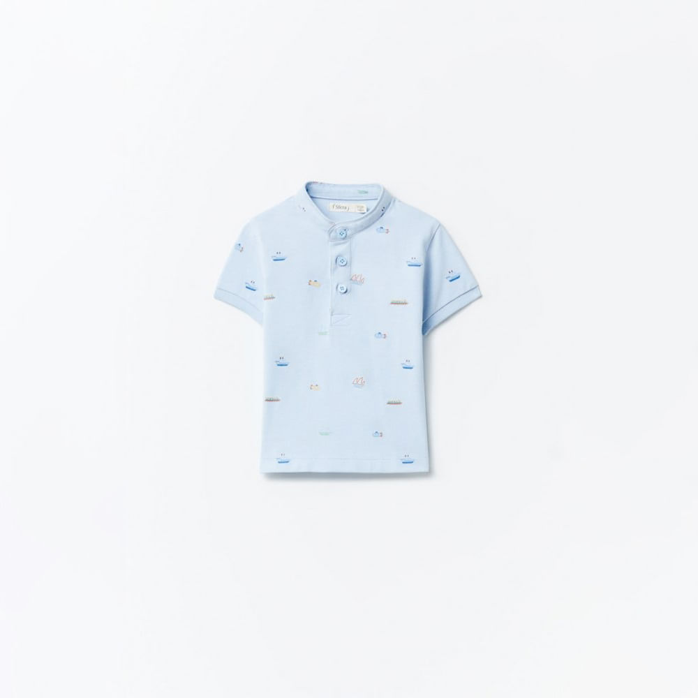 Polo Sfera Bebé Niño Estampado Azul | Oechsle - Oechsle