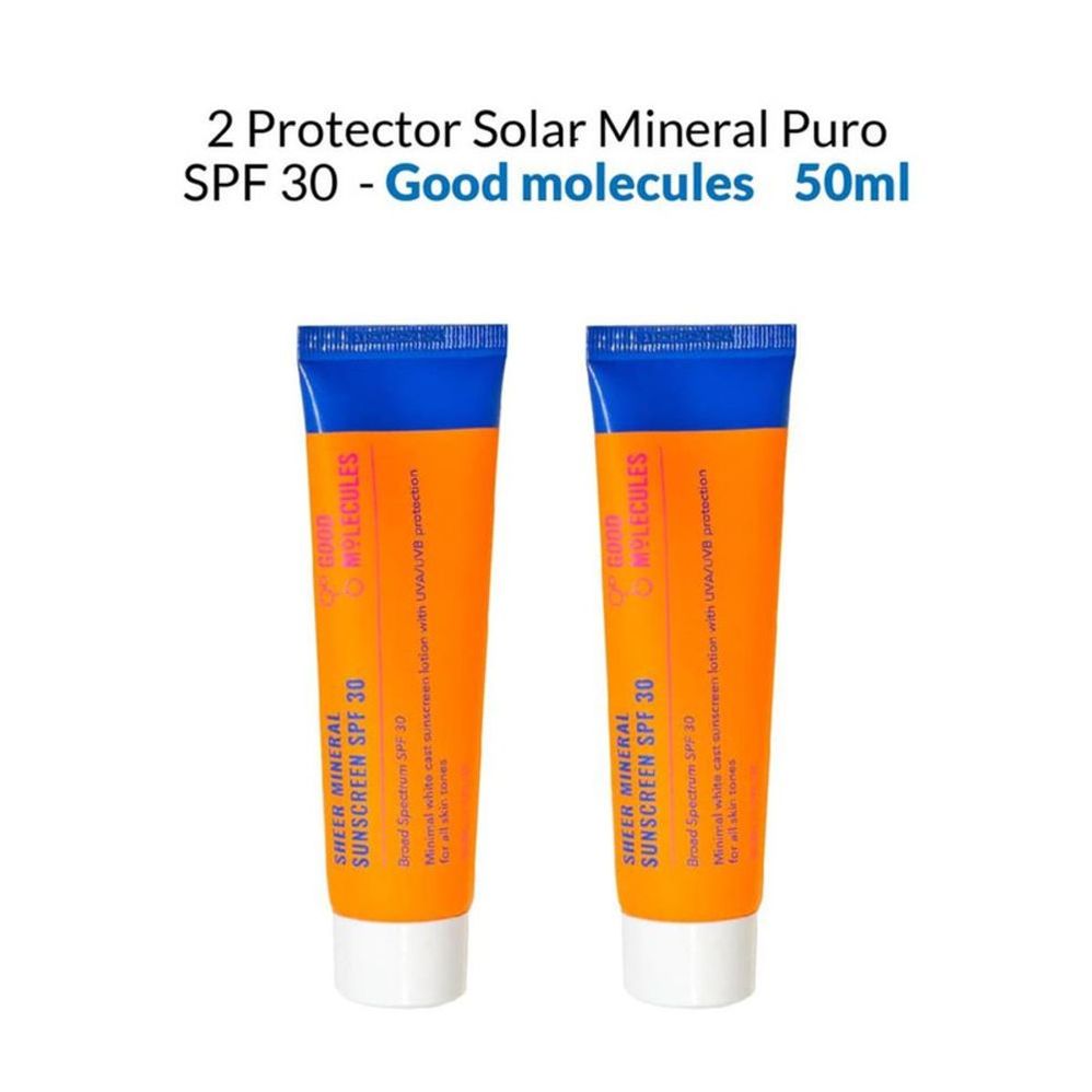 Sheer Mineral Sunscreen SPF 30 50ml Good Molecules 2 Unidades | Oechsle ...