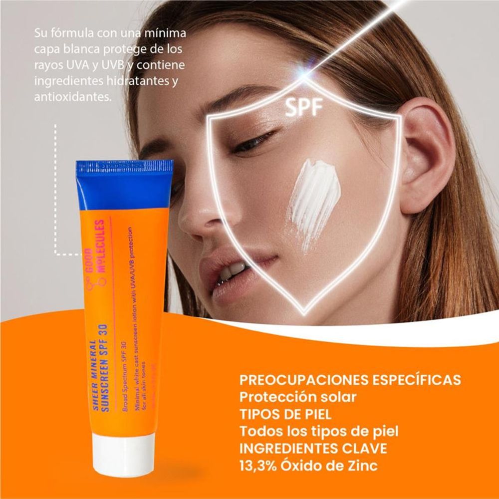 Sheer Mineral Sunscreen SPF 30 50ml Good Molecules | Oechsle - Oechsle