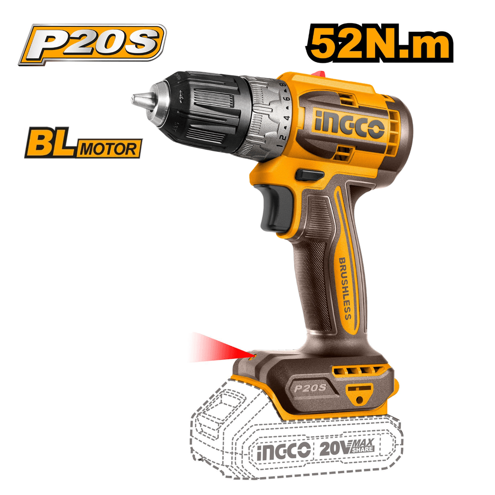 Taladro Atornillador 52nm + 2 Baterías 2ah y Cargador Ingco CDLI20453 | Oechsle - Oechsle