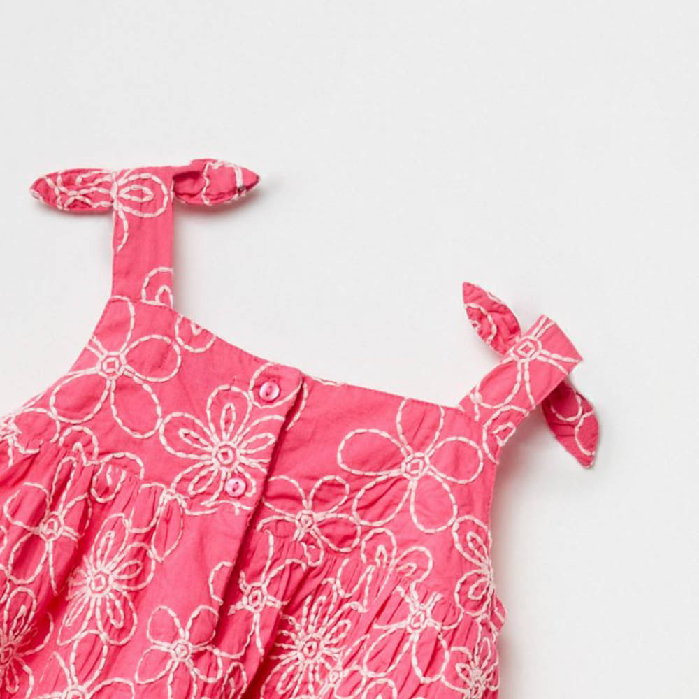 Conjunto Sfera Bebé Niña Enterizo Bordado Rosa Fuerte | Oechsle - Oechsle