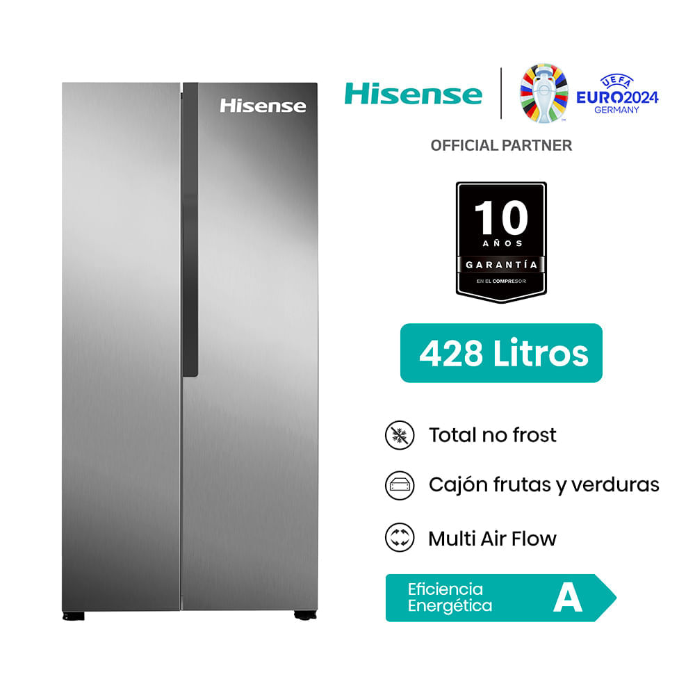 Refrigeradora Hisense Side By Side 428L RS3P428NEDA Gris | Oechsle.pe ...