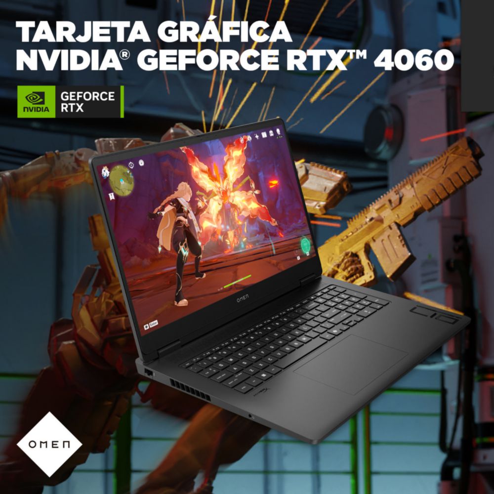 Laptop HP OMEN Gaming 17-db0009la 17.3" NVIDIA® GeForce RTX™ 4060 AMD ...
