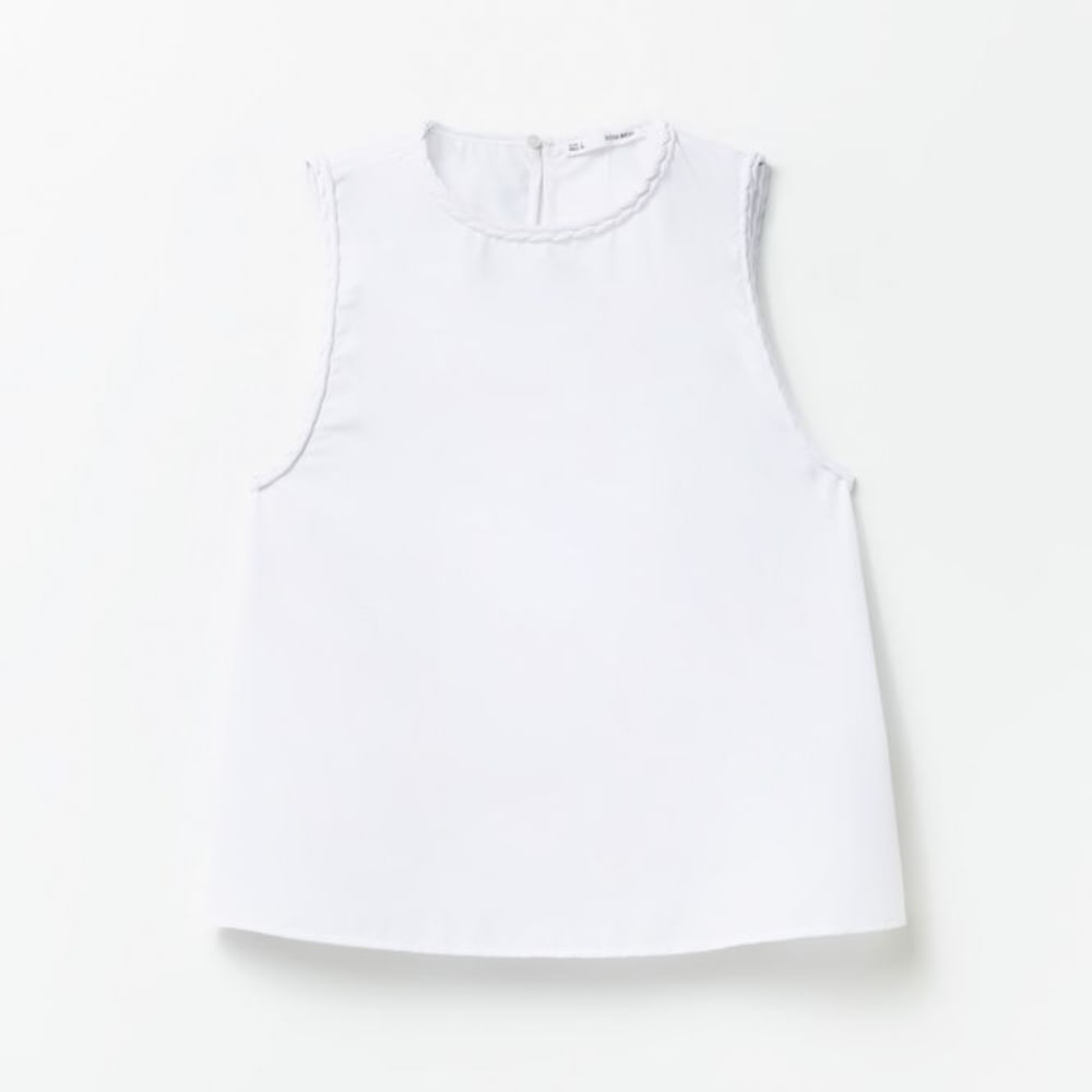 Polo Detalle Trenzado Sfera Mujer Blanco | Oechsle.pe - Oechsle