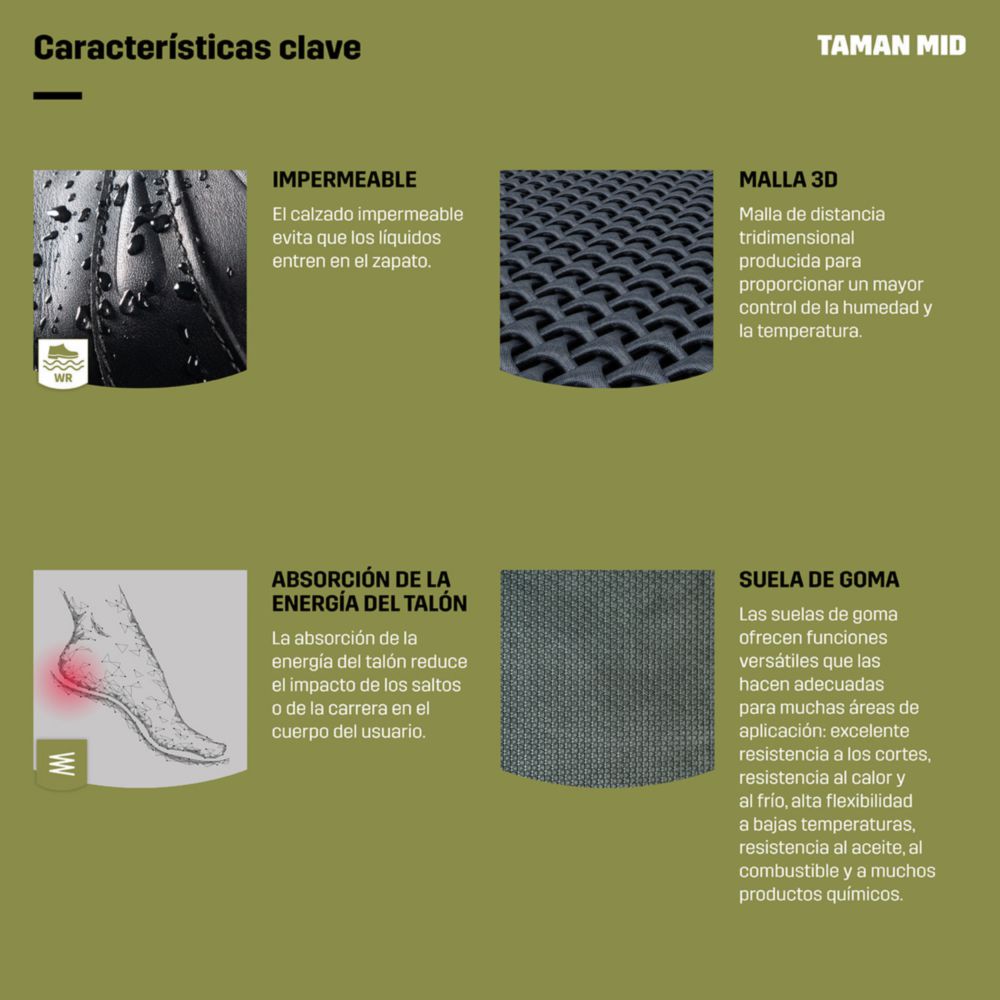 Zapatillas Outdoor Safety Jogger Hombre High Tamanmid Kha Marron ...