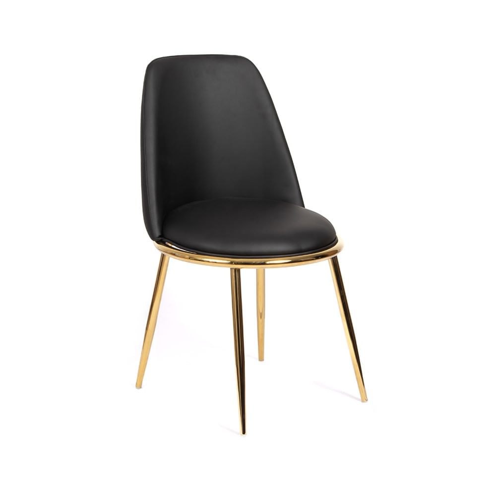 Silla con Asiento Acolchado Modelo Golden Color Negro - Oechsle