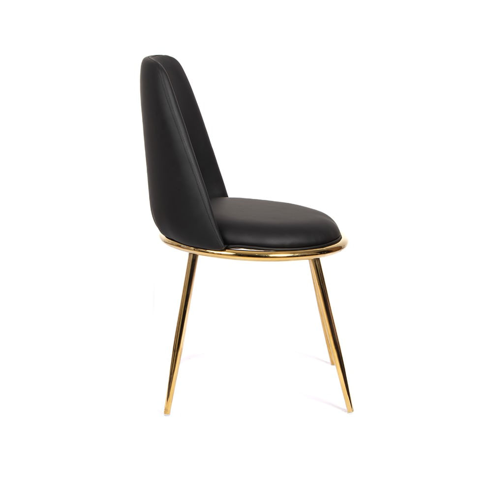 Silla con Asiento Acolchado Modelo Golden Color Negro - Oechsle