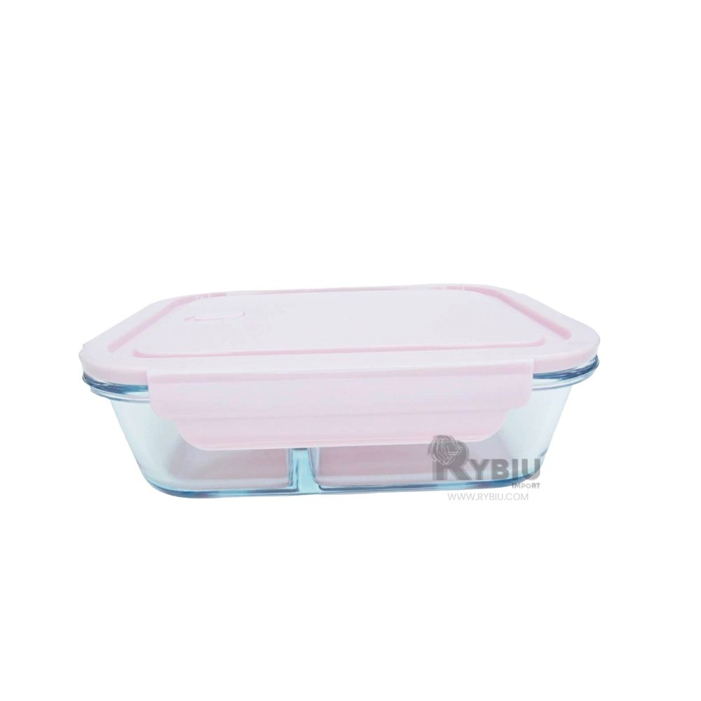 Taper Rectangular de Vidrio 3 Divisiones Rosado - Oechsle