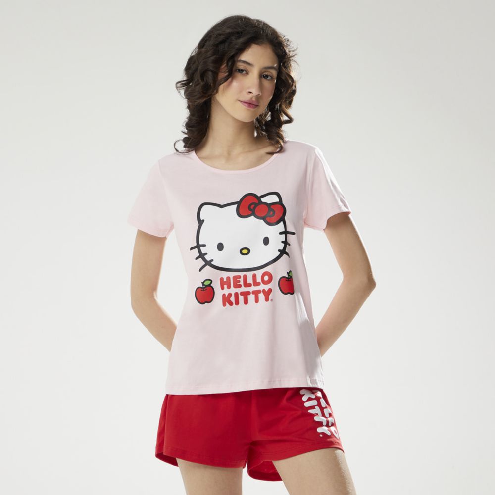 Pijama Mujer Manga Corta + Shor Ba5522 Hellokitty | Oechsle.pe - Oechsle