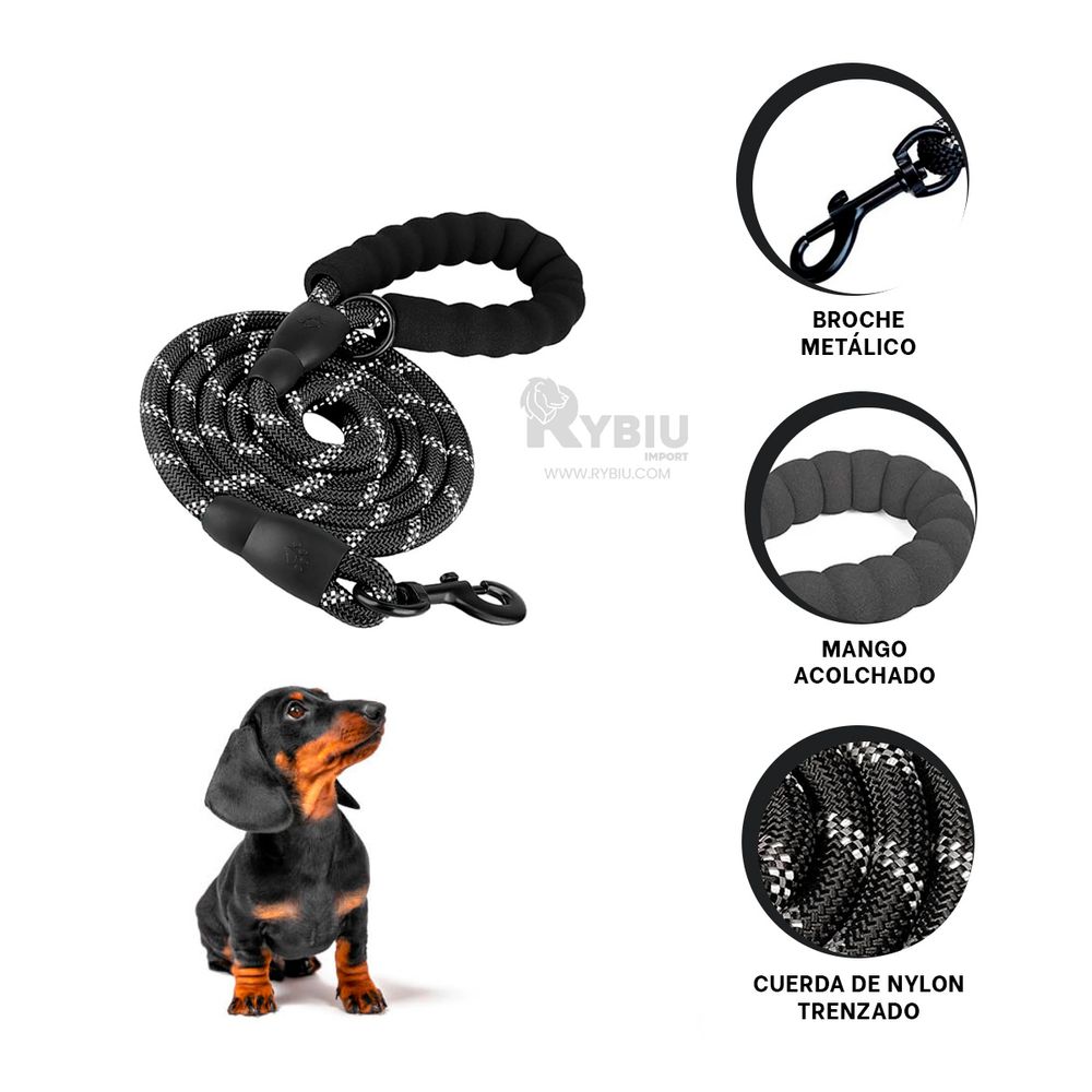 Soga Segura y Gruesa de 1.2m Negro Y+Papel de Regalo - Oechsle