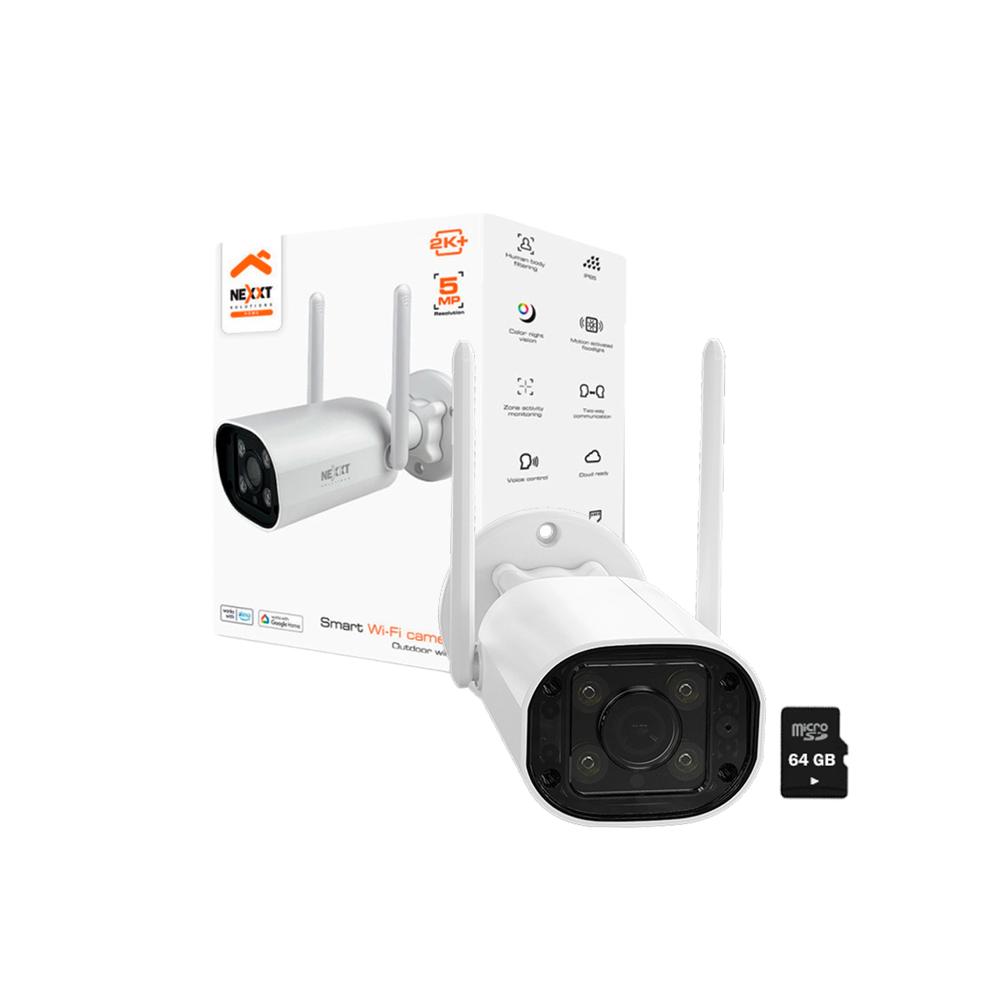 Cámara Seguridad Wifi Nexxt NHC-OF10 5MP 2k Exterior Sirena Vision ...