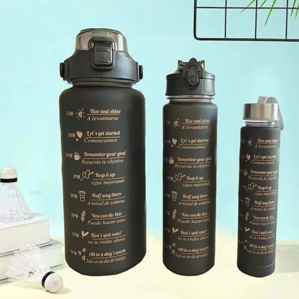 Tomatodo Trio de Alta Capacidad 2L 1L y 300ml con Tapa Negra - Oechsle