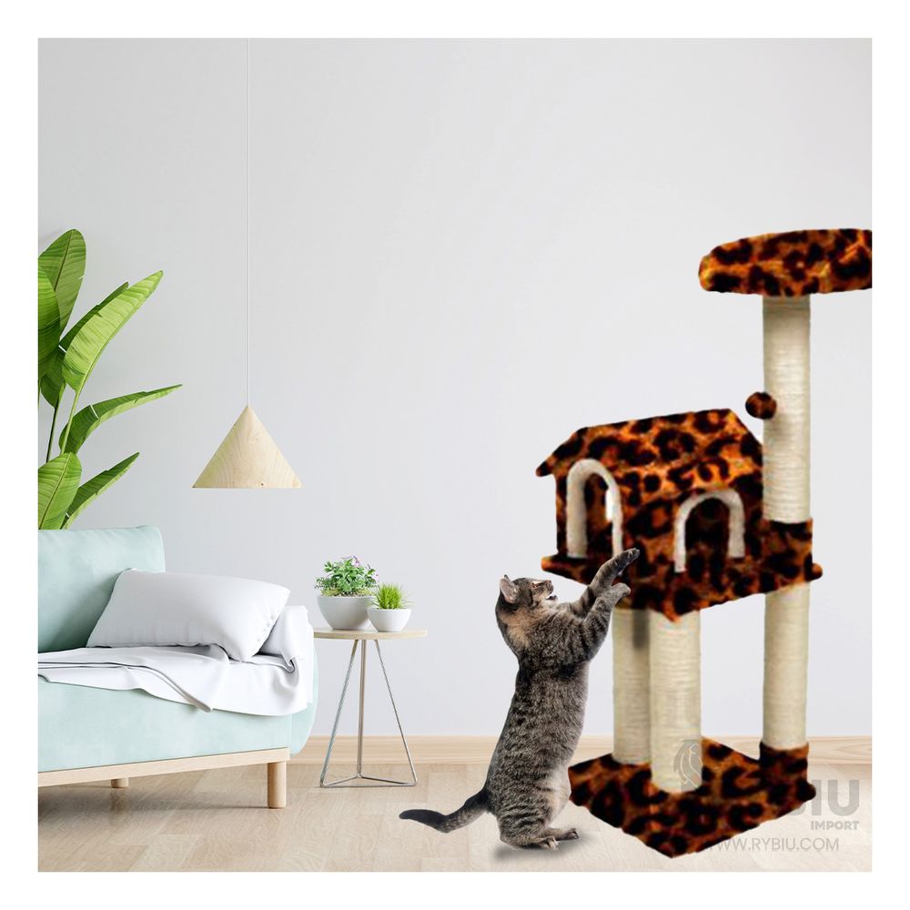 Gym Espacioso para Felinos Animal Print Y+Regalo Stickers - Oechsle