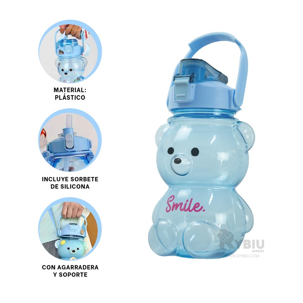 Contenedor Atractivo Portatil de Oso en Azul Y+Gift Stickers - Oechsle
