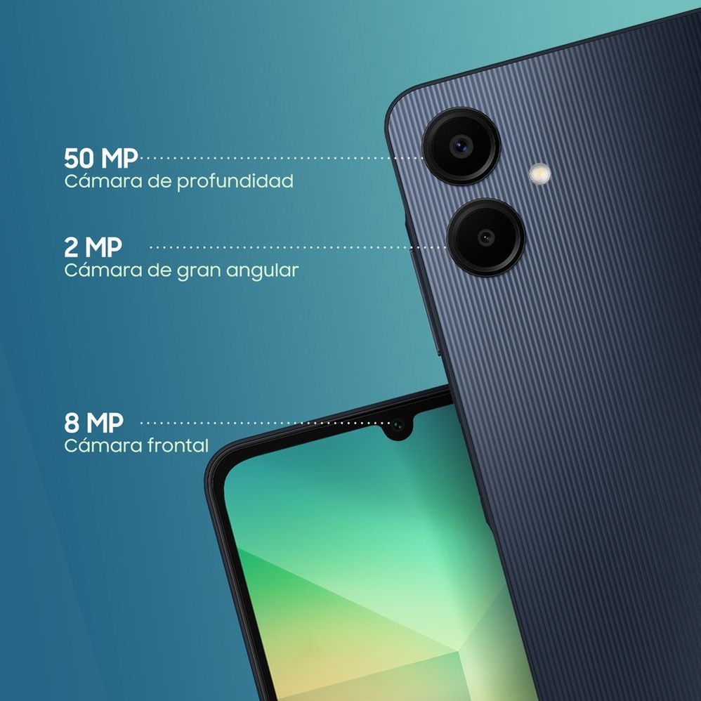 Smartphone SAMSUNG Galaxy A06 6.7" 4GB 64GB 50MP + 2MP Negro - Oechsle