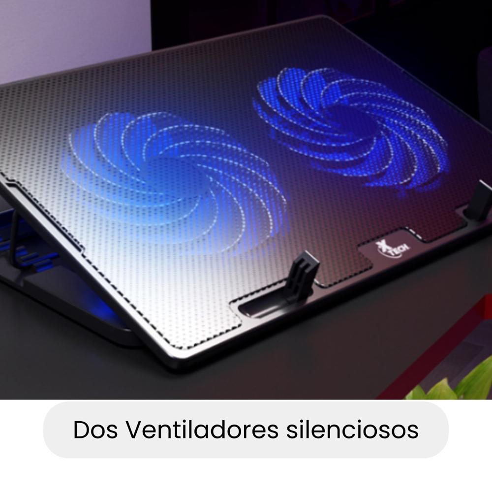 Base Ventilador para Laptop Cooler Pad XTech 2 Ventiladores y Mouse Pad ...