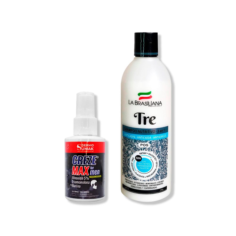 Locion Creze Max Formen 60ml + Shampoo Tre 500Gr - Oechsle