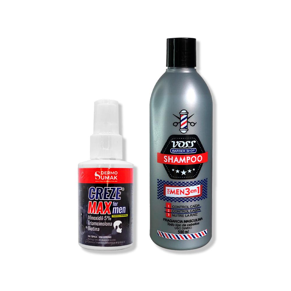 Locion Creze Max Formen 60ml + Shampoo Voss 3 En 1 For Men 500ml - Oechsle
