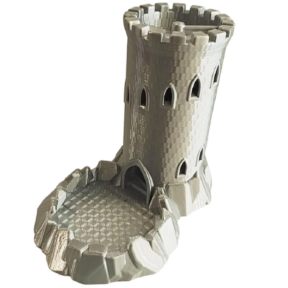 LanzaDados Torre Rocosa 3D GEEKS PERU PLA Plata - Oechsle