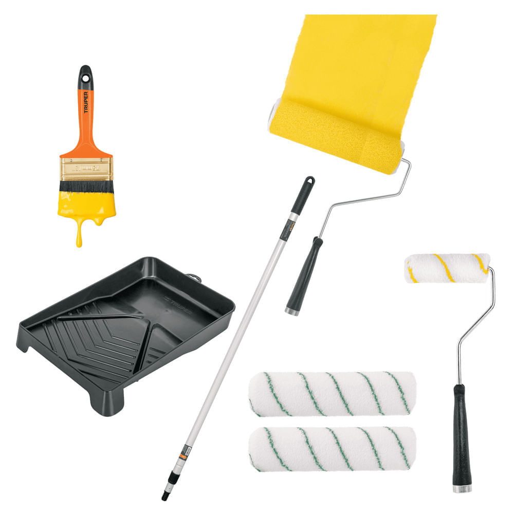 Kit pintor rodillo para pintar + extensión + repuestos Truper - Oechsle