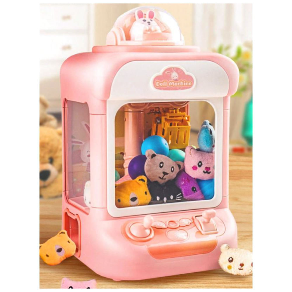 Mini Maquina Atrapa Peluches Rosa - Oechsle