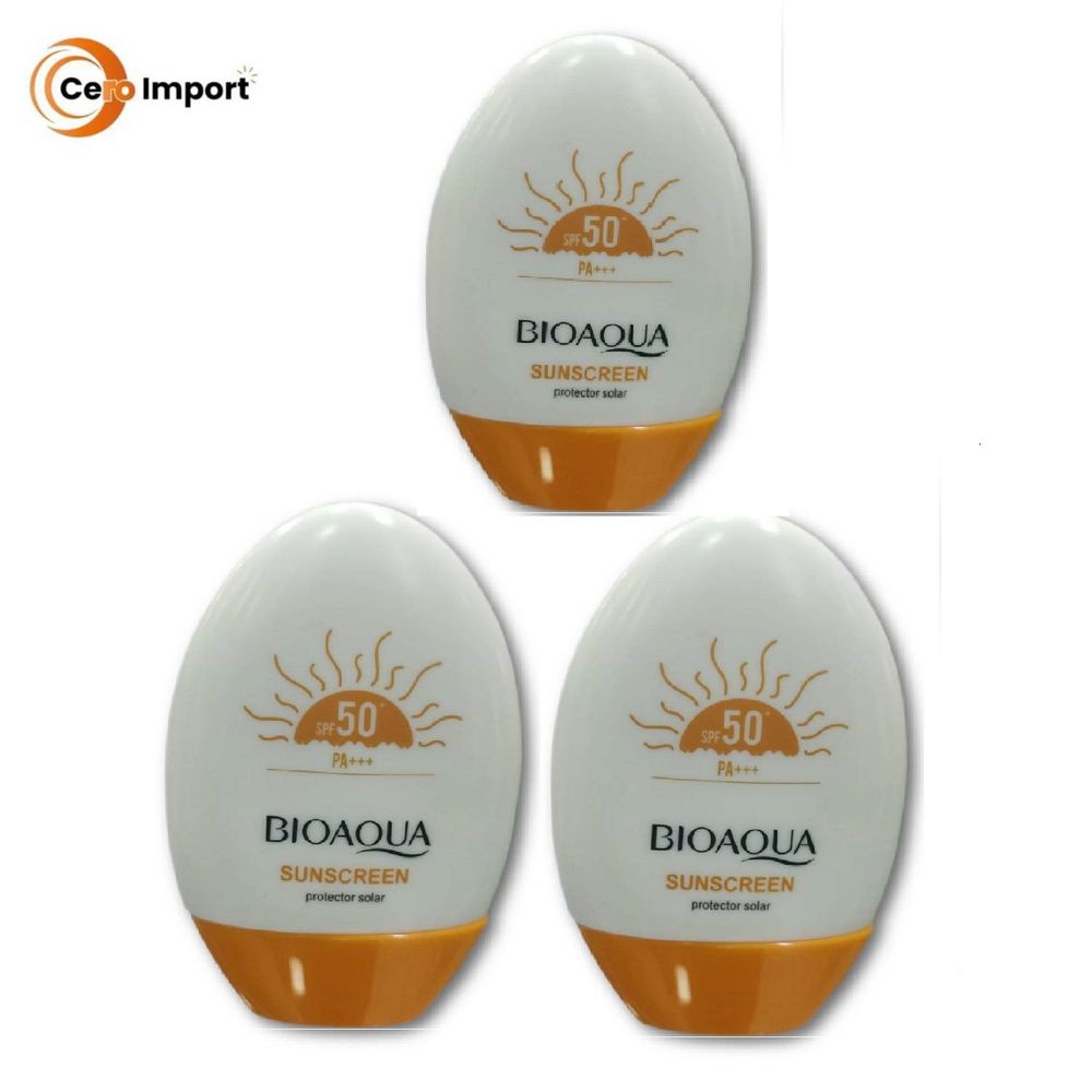 PACK 3 BLOQUEADORES SOLAR 50 SUSCREEN - BIOAQUA | Oechsle - Oechsle