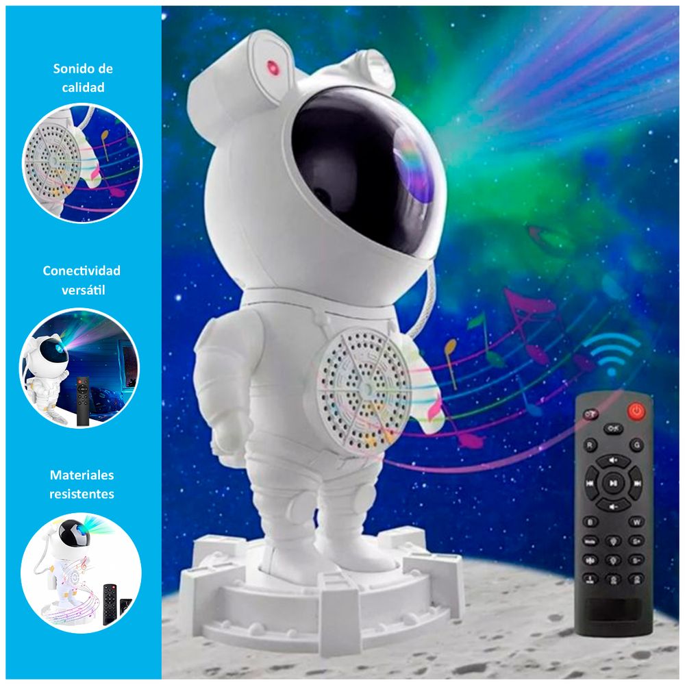 Astronauta Proyector Led Decoración Galaxia y Parlante Bluetooth - Oechsle
