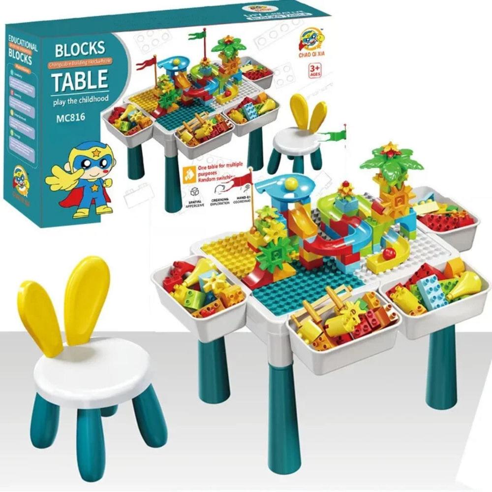 Mesa Lego 6 en 1 Multifuncional con Bloques de Construcción y Silla ...