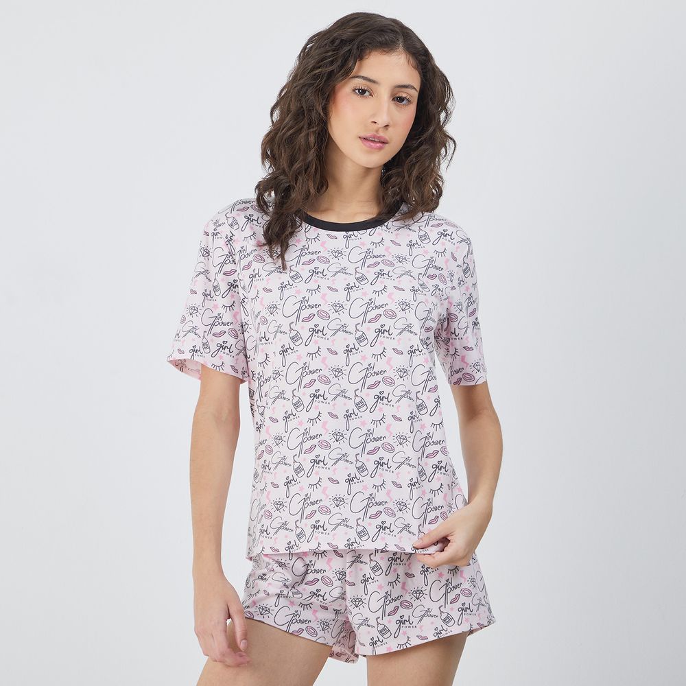 Pijama Aop Loft Manga Corta + Short Algodón Mujer Hypnotic | Oechsle.pe - Oechsle