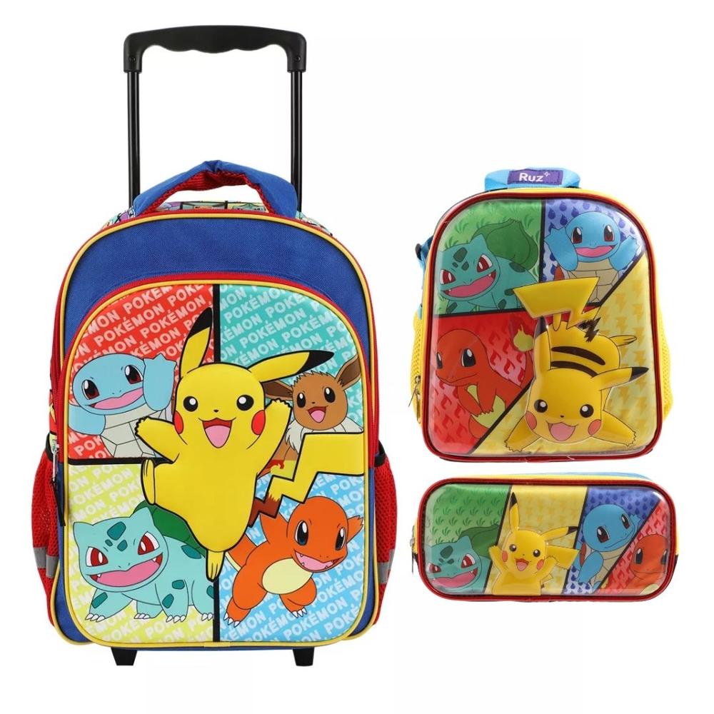 Pack Escolar Maleta Pokemon 3D Pikachu - Oechsle