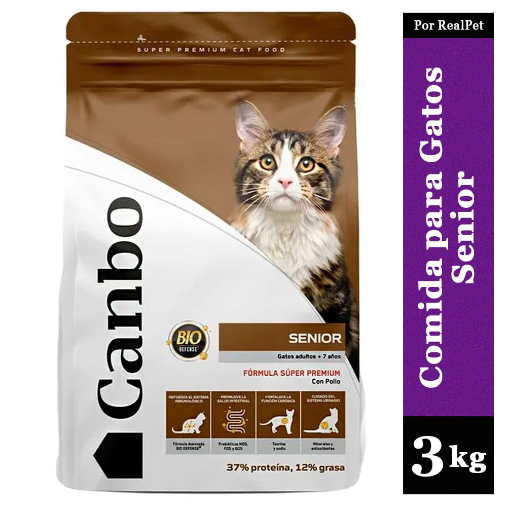 Comida para Gatos Adultos Canbo Cat Senior Pollo 3 kg - Oechsle