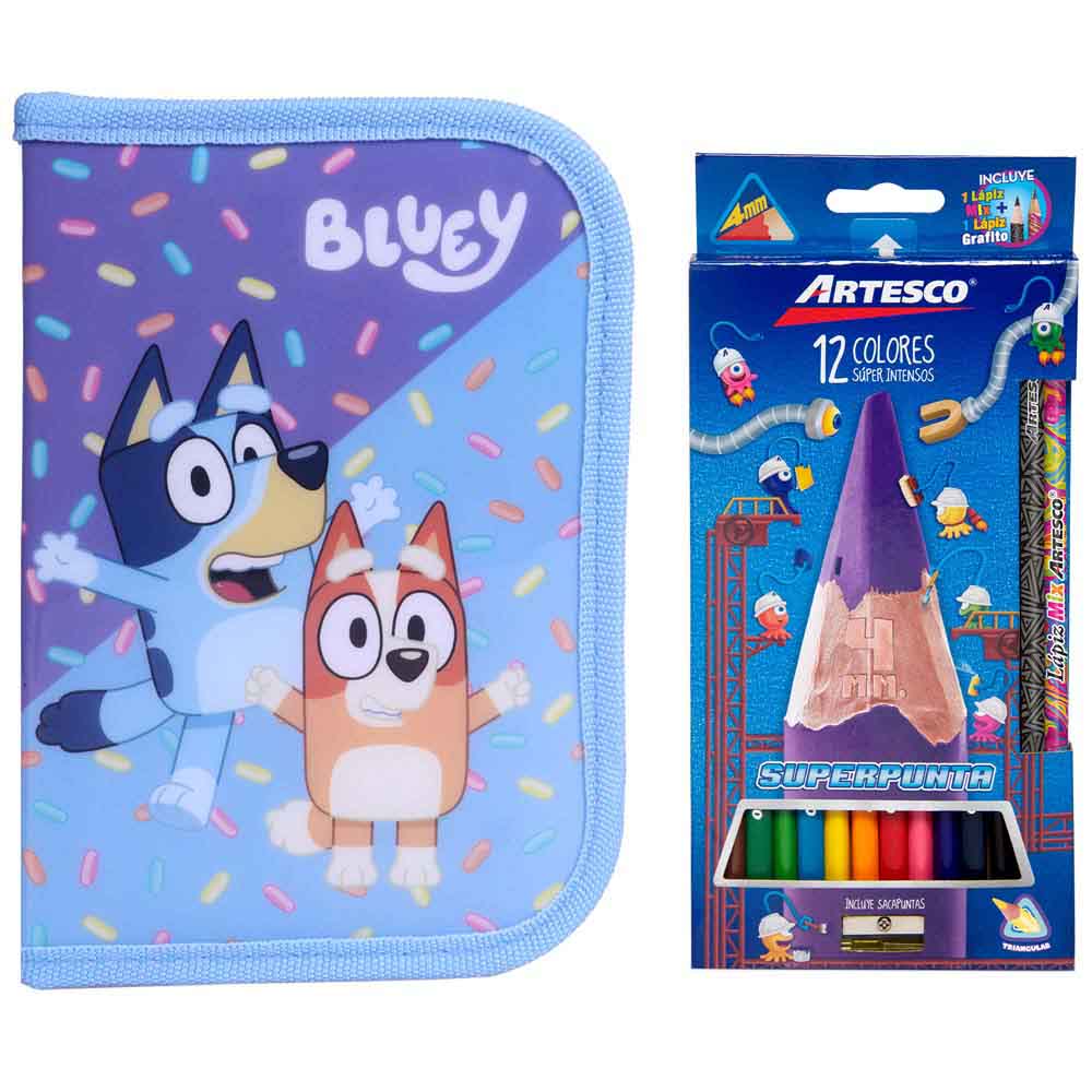 Cartuchera T Libro Bluey Col x12 ARTESCO - Oechsle