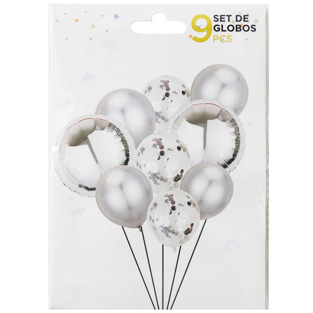 Set de Globos Plateado CLASS&WORK 16piezas - Oechsle
