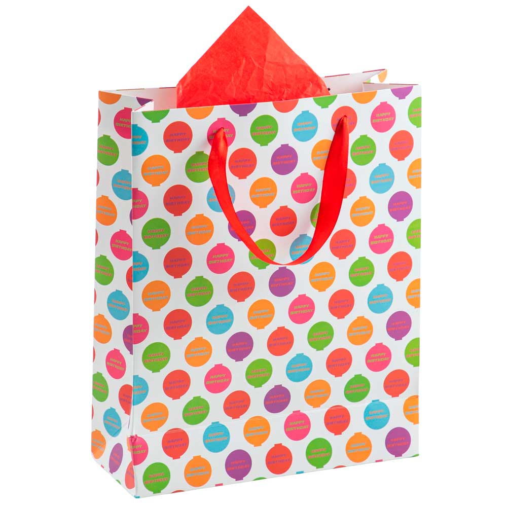 Bolsa de Regalo CLASS&WORK Blanca Bolas Grande - Oechsle