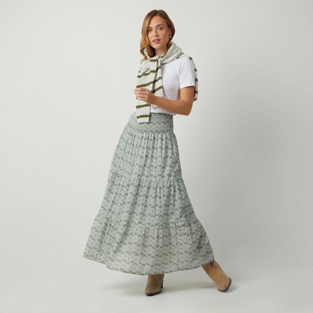 Falda Larga Mujer Panal Amc | Oechsle.pe - Oechsle