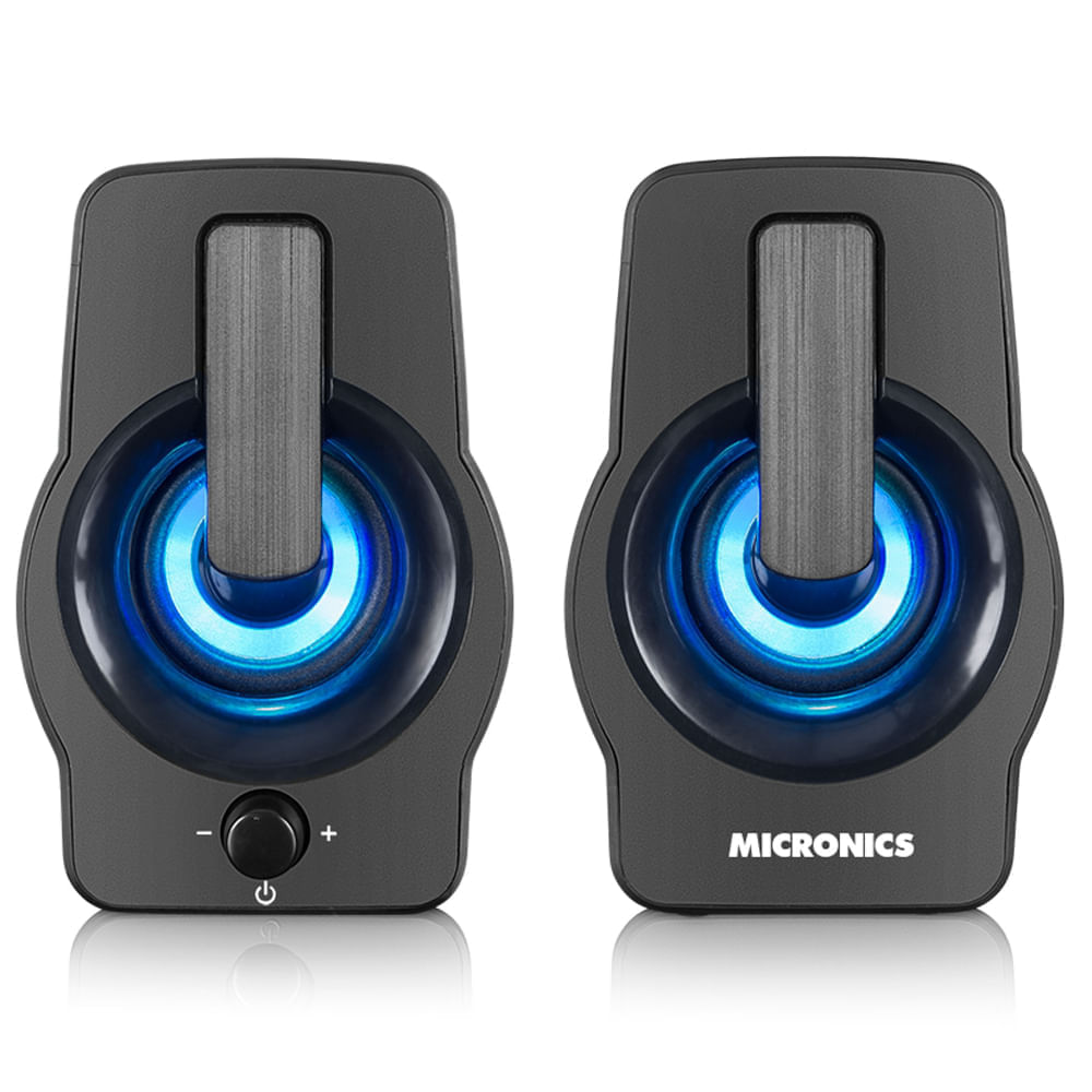 Neon MIC S307 Parlante 2.0 RGB LED 2" Micronics - Oechsle