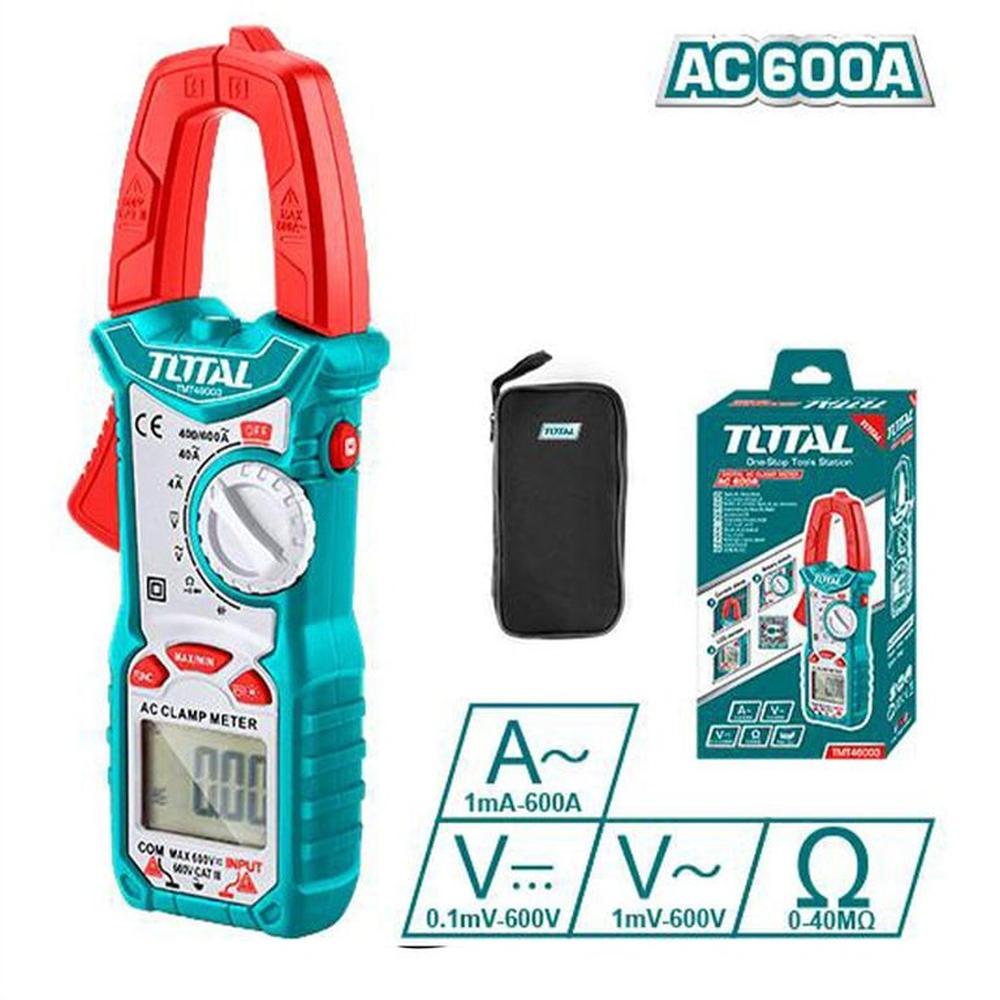 Pinza Amperimétrica Ac 600A Digital Premium Total -Tmt46003 - Oechsle