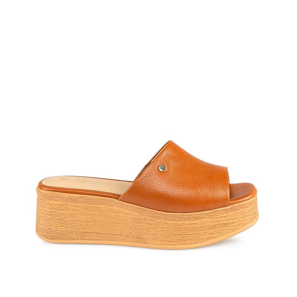 Sandalia Slide Casual LINDA-2511 Natural Viale Cuero - Oechsle