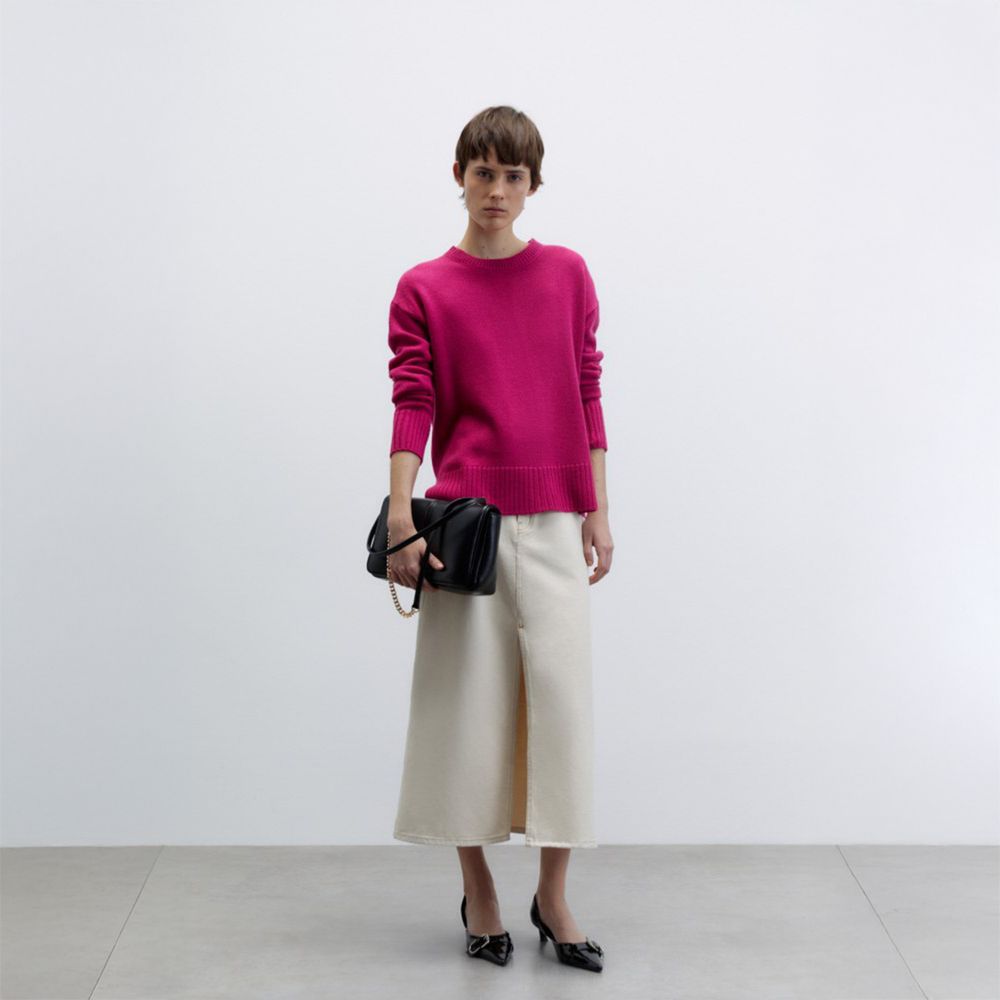 Chompa Sfera Mujer Grueso Lágrima Magenta | Oechsle.pe - Oechsle