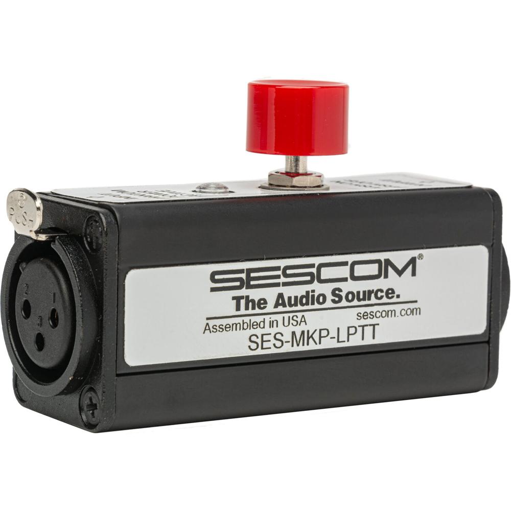Sescom Inline Rugged XLR Push-to-Talk (PTT) Latching Button with ...